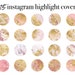 25 Pink and Gold Marble and Glitter Modern Instagram Highlight Covers ...