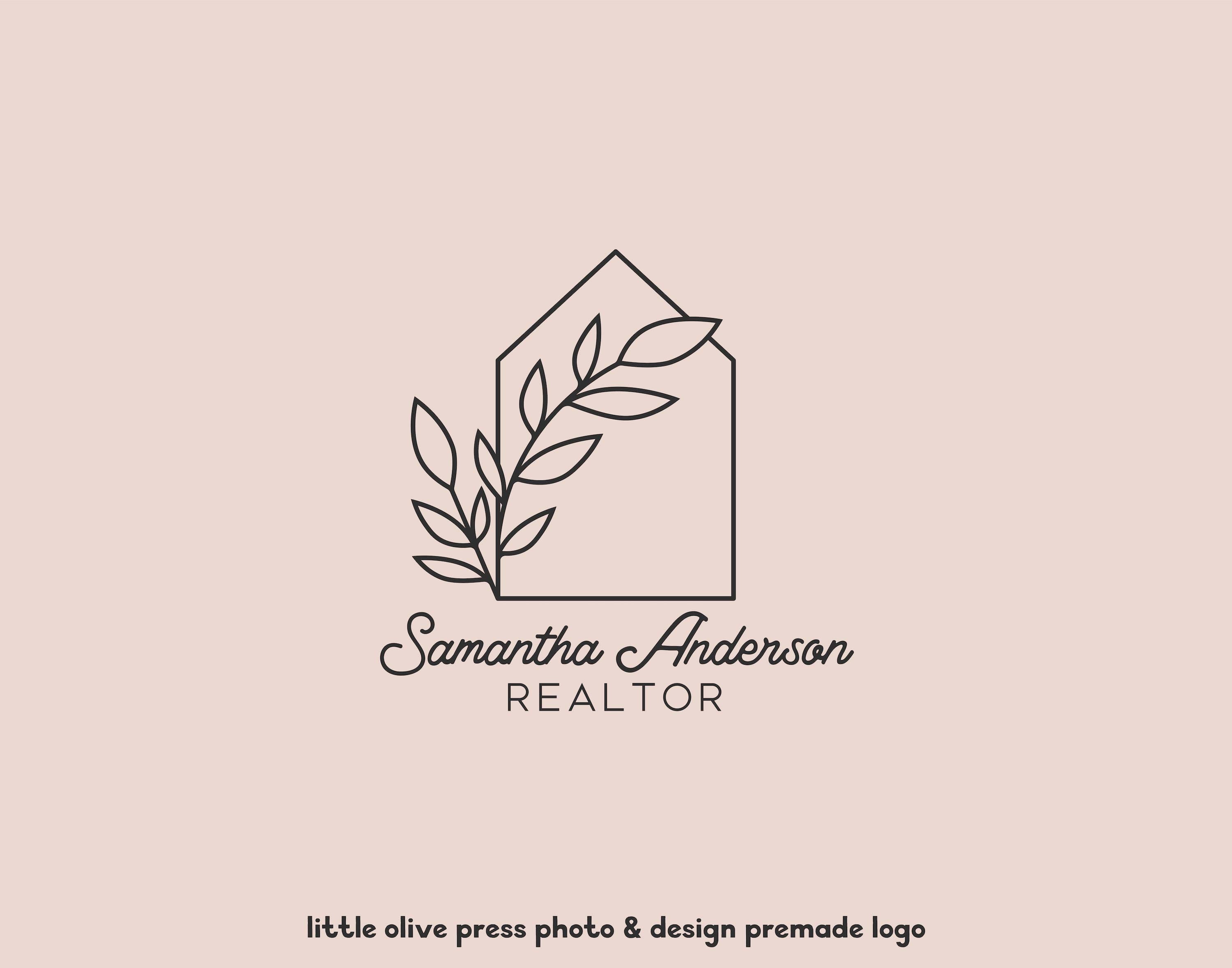 Premade Logo Farmhouse House Watermark Photography Realtor - Etsy