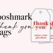 Poshmark Gold Glitter Thank You Note Tags // Ready to Print Tags for ...
