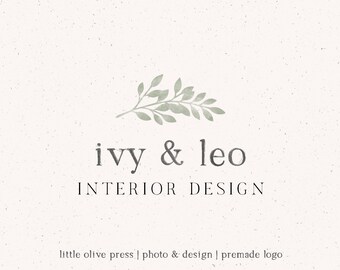 Premade Logo Greenery Watermark Photography Interior Design | Etsy