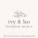 Premade Logo Greenery Watermark Photography Interior Design - Etsy