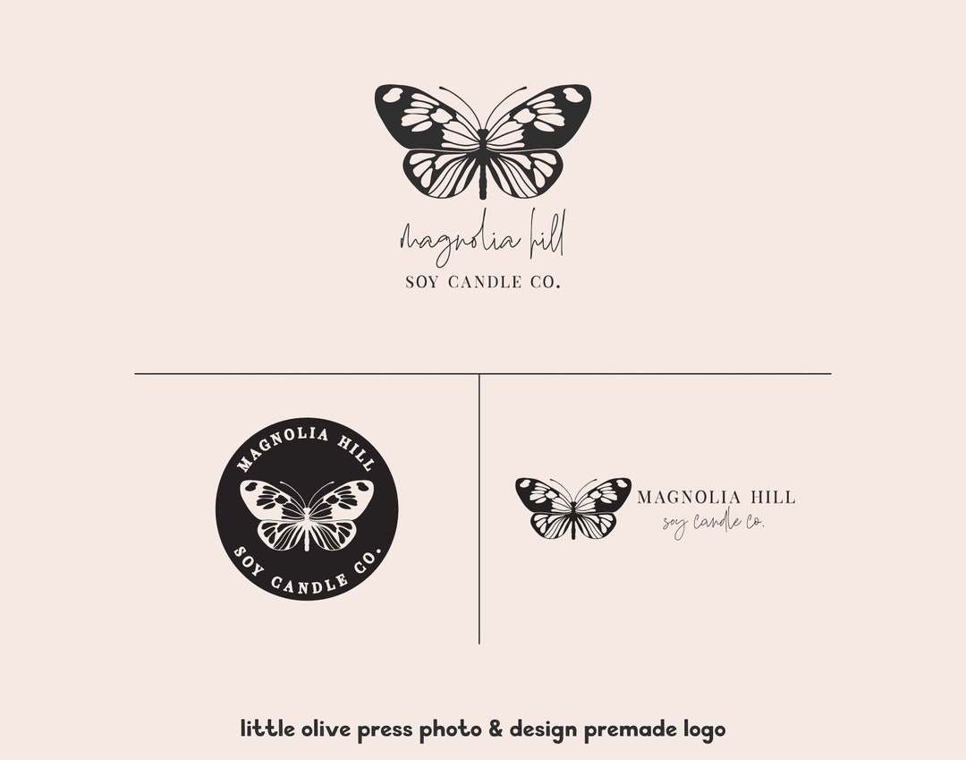 Premade Logo Greenery Watermark Photography Design Minimalistic ...