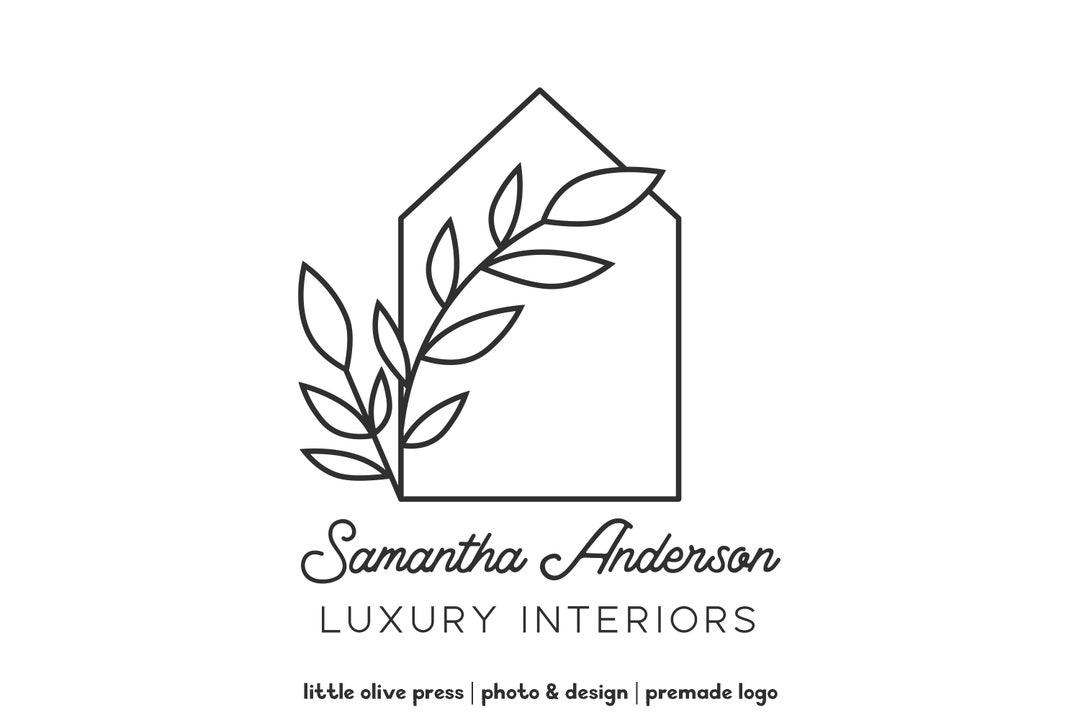 Premade Logo Farmhouse House Watermark Photography Realtor - Etsy