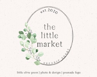 Premade Logo White Farmhouse Watermark Photography Antique | Etsy