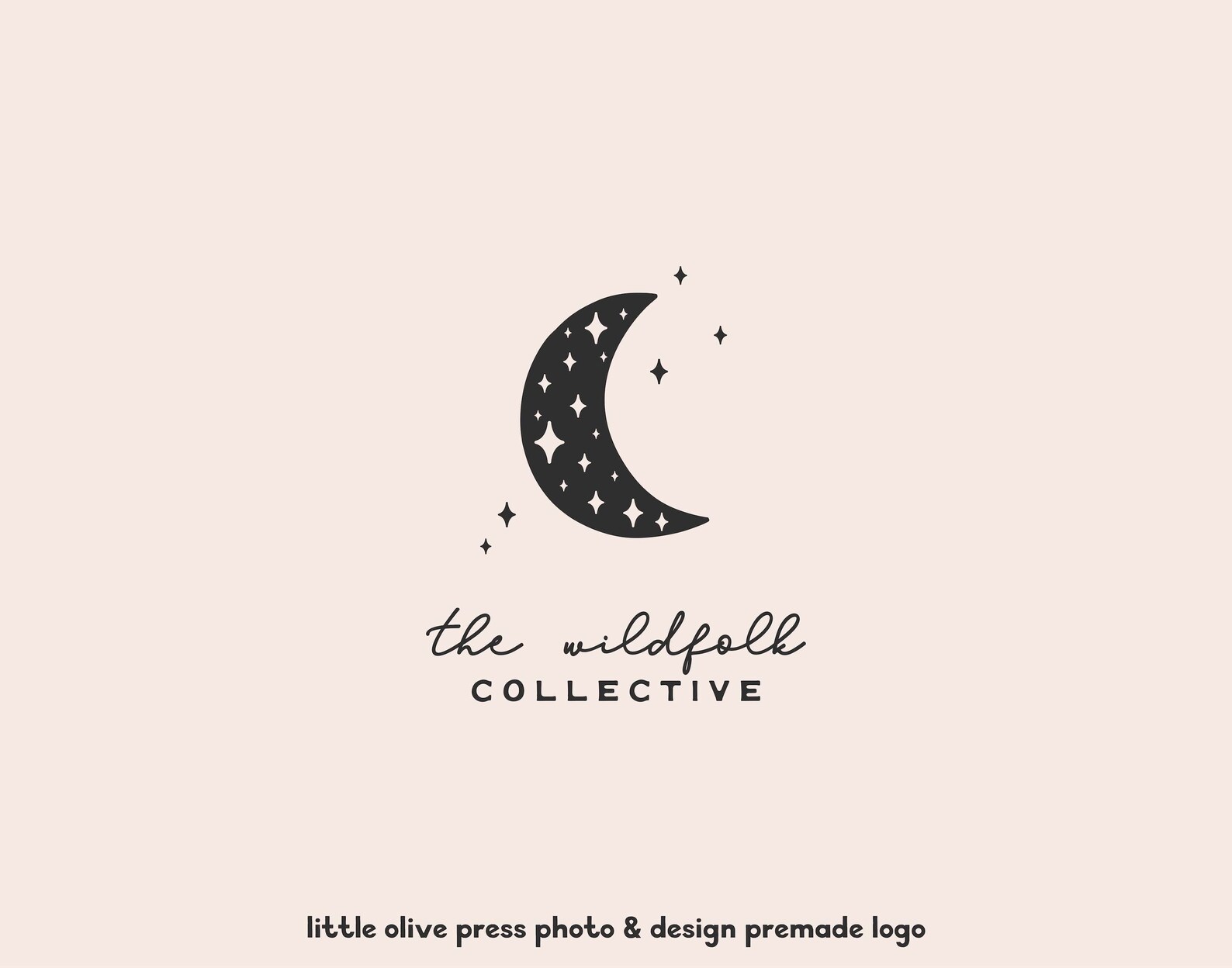 Premade Logo Stars Script Font Watermark Photography Etsy Shop - Etsy