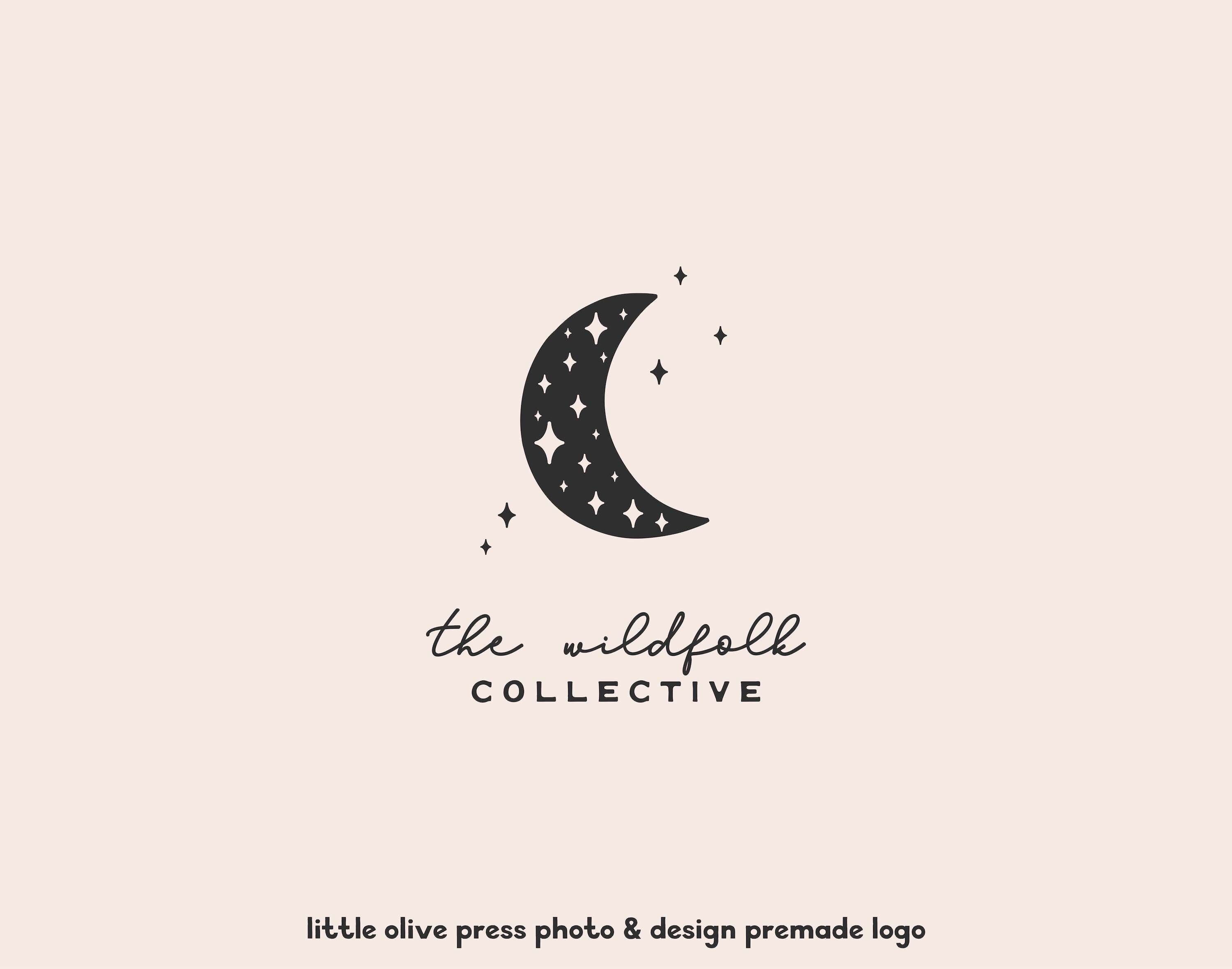 Premade Logo Stars Script Font Watermark Photography Etsy Shop - Etsy