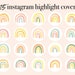 25 Boho Watercolor Rainbow Instagram Highlight Covers, Watercolor ...