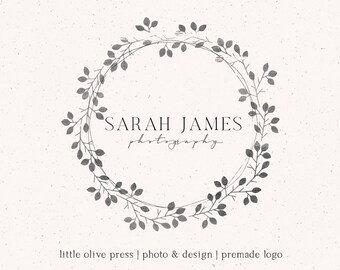 Premade Logo White Farmhouse Watermark Photography Antique | Etsy