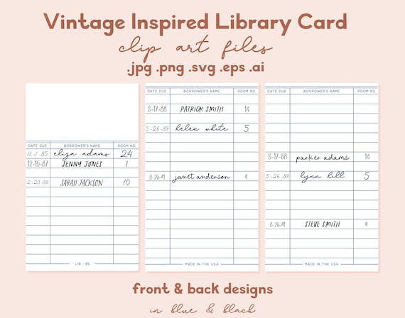 Library Card Clip Art