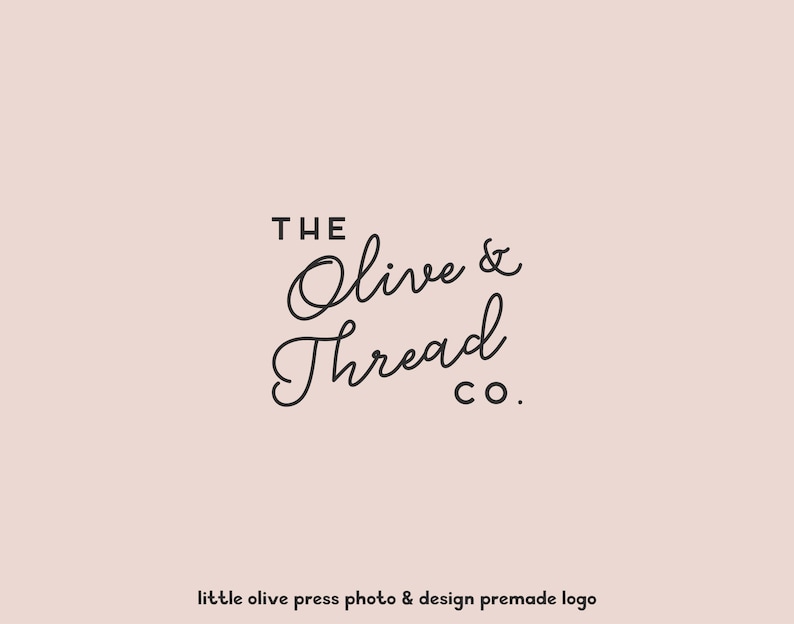 Premade Logo Vintage Script Font Watermark Photography Etsy - Etsy