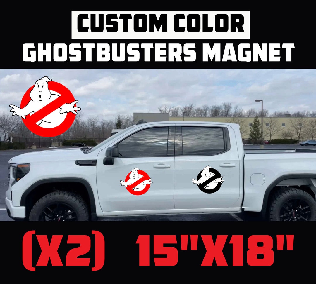 Custom Color GHOSTBUSTERS Movie Prop Logo Large Car Door Magnets ...