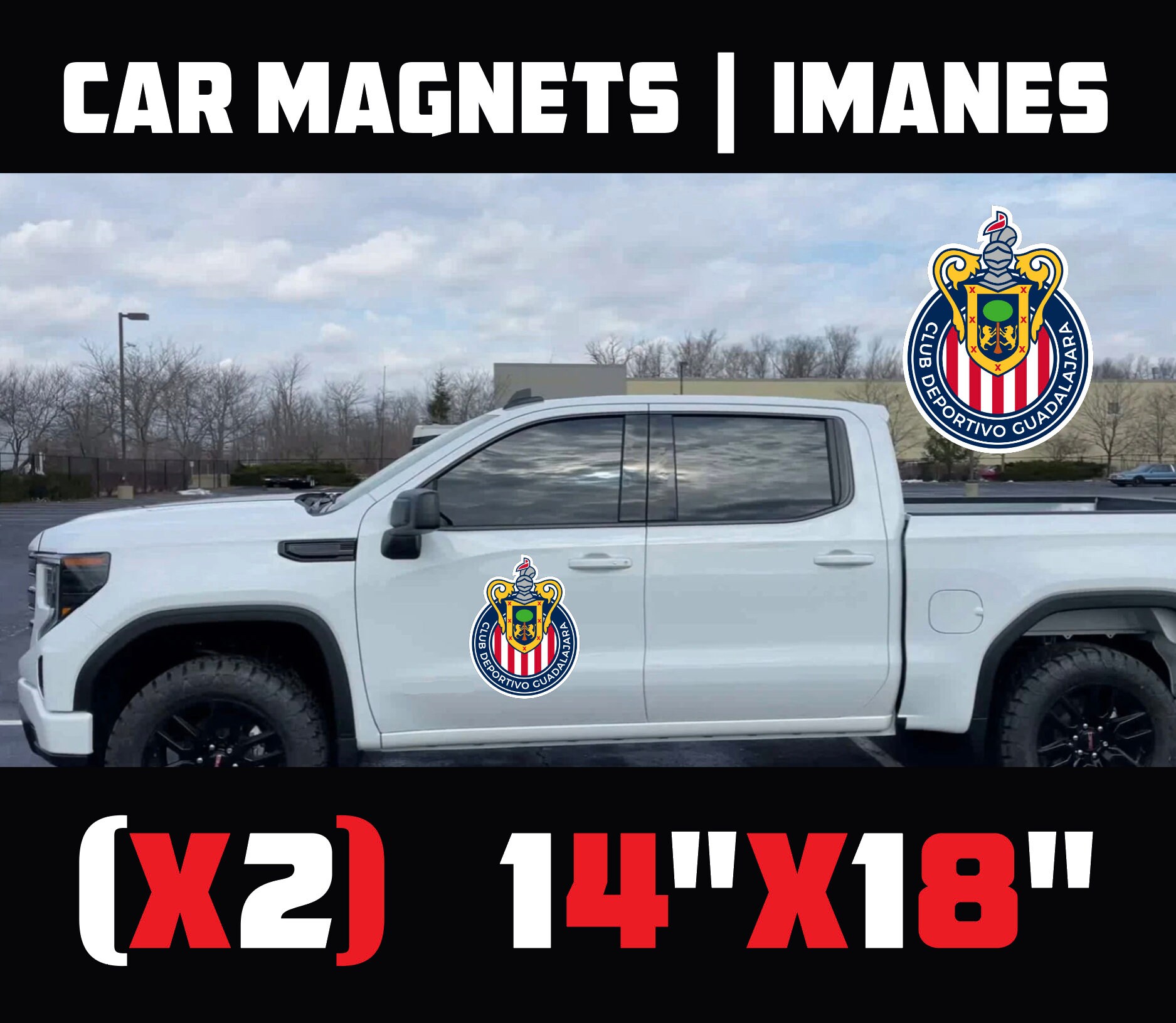 Chivas De Guadalajara Club Futbol Logo Large Car Door Magnets Classic ...