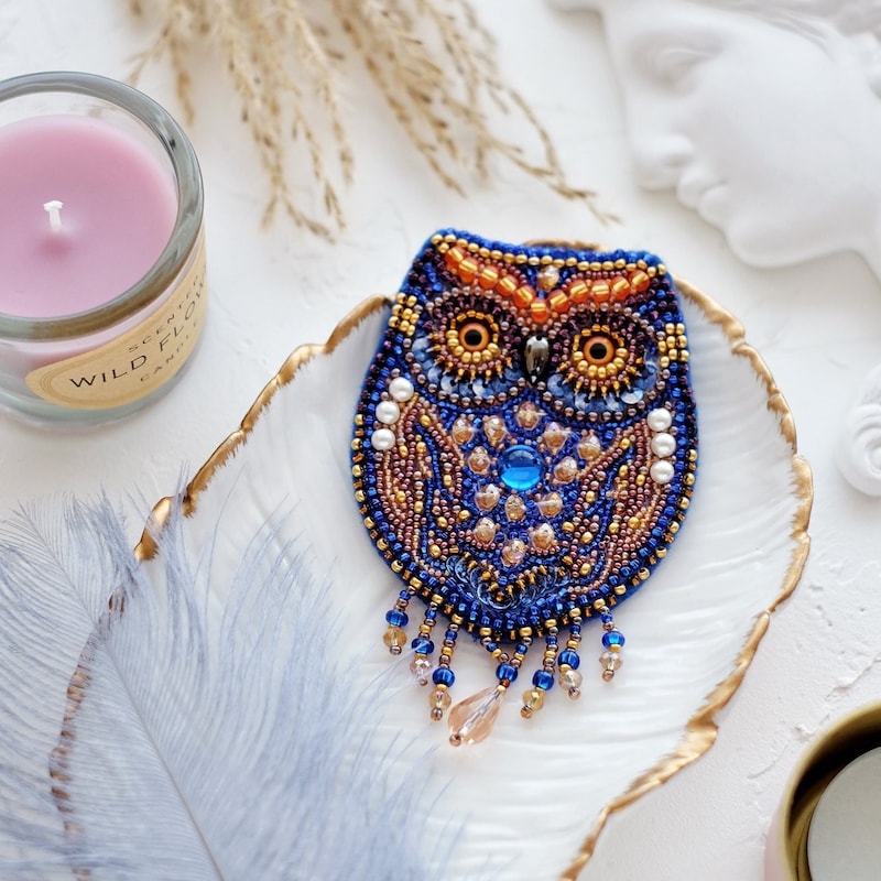 Beaded Owl - Etsy