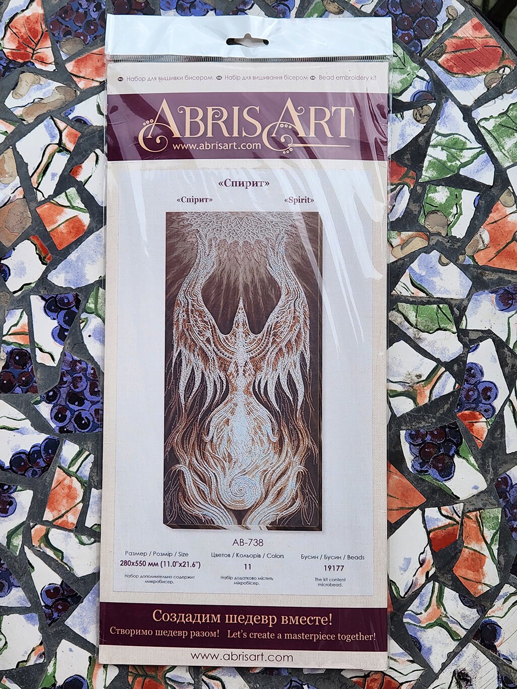 Spirit Bead Embroidery Kit FREE SHIPPING White Firebird Large Beading ...