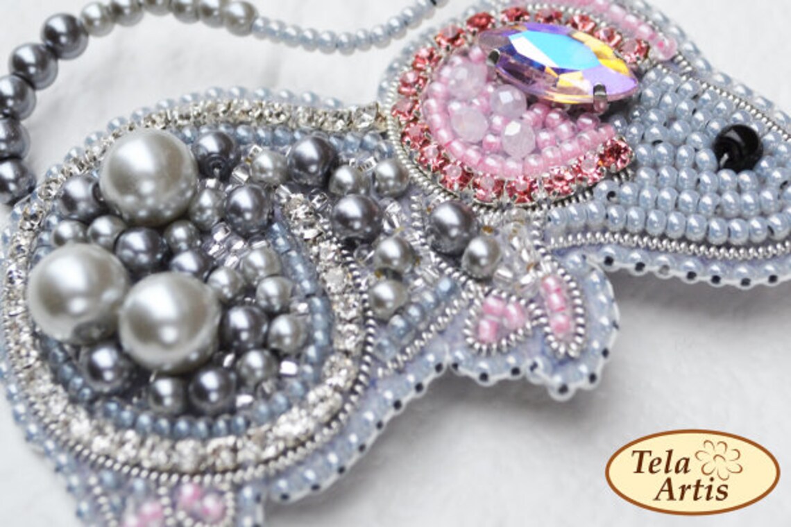 Mouse Brooch Beading Embroidery Kit *** FREE SHIPPING Mouse Jewelry ...