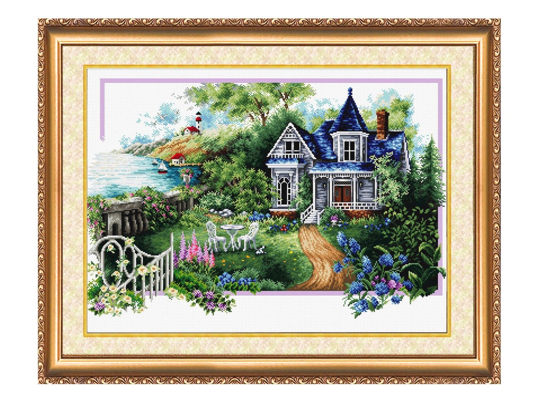 Summer Story Cross Stitch Kit *** FREE SHIPPING Villiage House ...