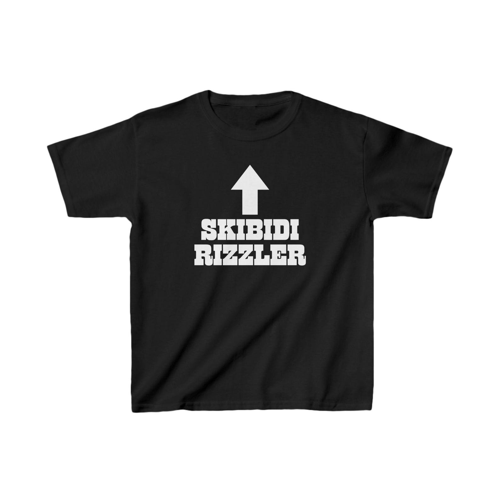 Skibidi Rizzler Kids Shirt | Funny Arrow Tee for Boys and Girls | Meme ...