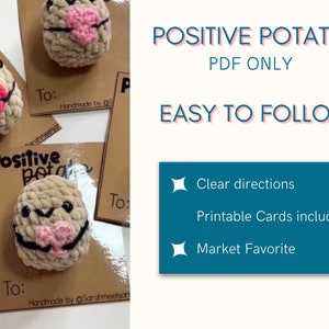 Positive Potato Amigurumi Crochet Pattern With Bonus Printables ...