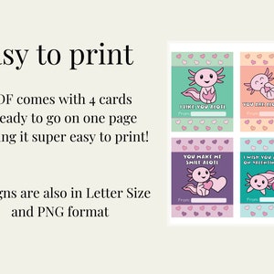 Adorable Axolotl Valentines and Coloring Pages - PDF Printable Coloring ...