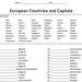 European Countries and Capitals - Homeschool Printable - Geography - 8. ...