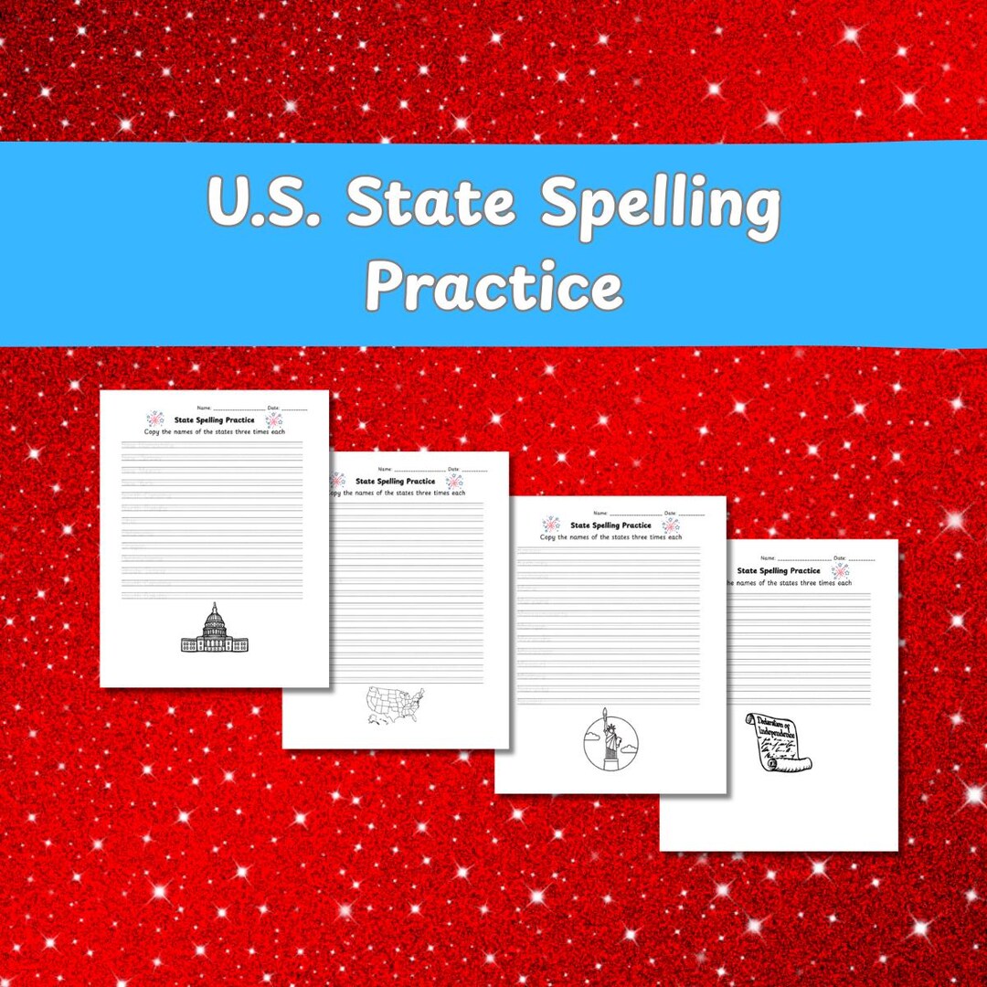 United States State Spelling and Handwriting Practice - Independent ...