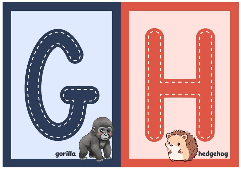 Animal ABC Cards, Preschool Alphabet Poster (digital Download) - Etsy