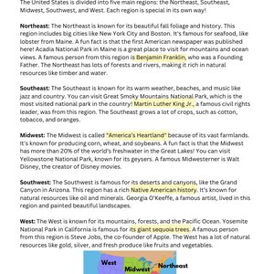 United States Geography Unit Study for Kids 8-14 - Etsy