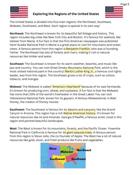 United States Geography Unit Study for Kids 8-14 - Etsy