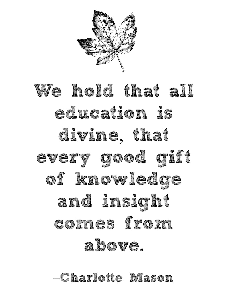 Charlotte Mason Quote Printable - Digital Art Image - Education ... Charlotte Mason Quote Printable - Digital Art Image - Education ...