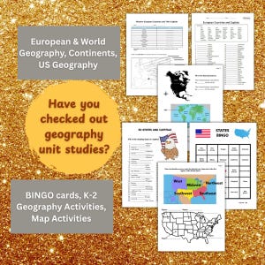 Continents of the World Unit Study: Map and Flag Activities (PDF) - Etsy