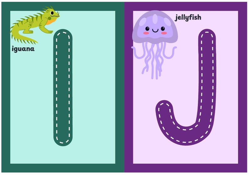 Animal ABC Cards, Preschool Alphabet Poster (digital Download) - Etsy