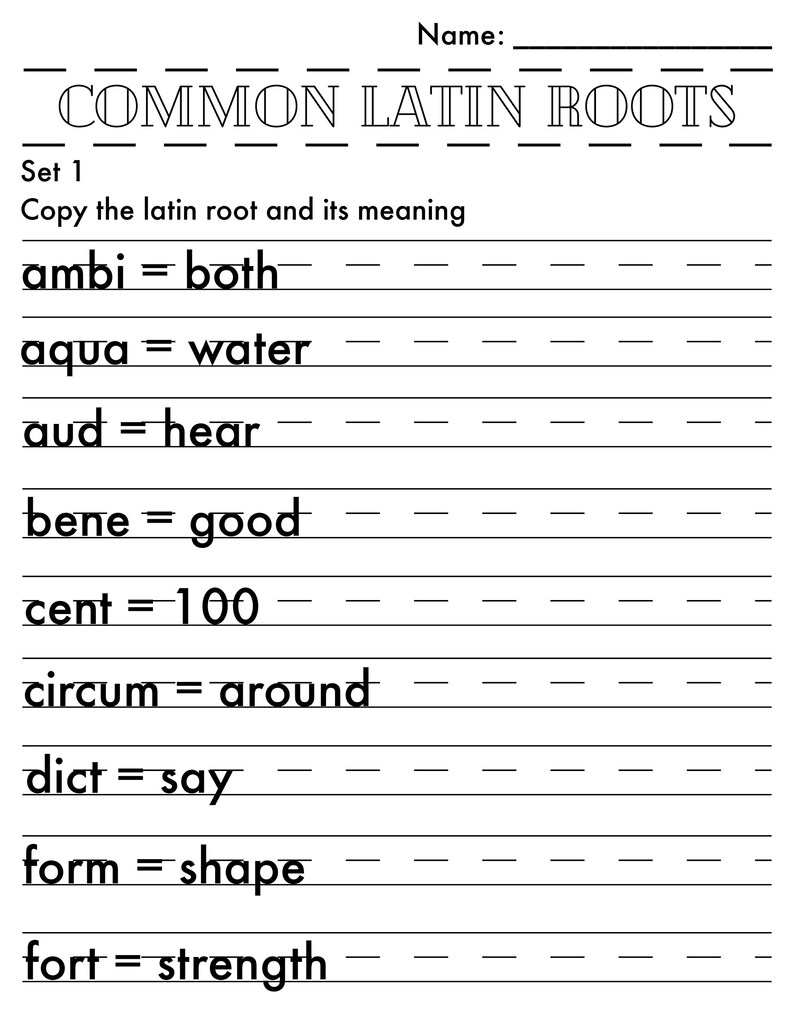Latin Copy Work - Homeschool - Handwriting Practice - Classical ...
