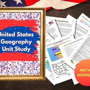 United States Geography Unit Study for Kids 8-14 - Etsy