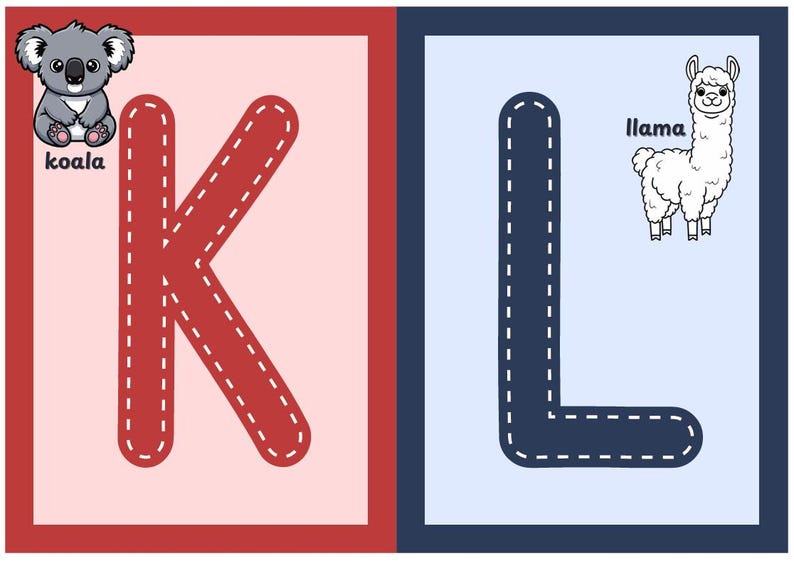 Animal ABC Cards, Preschool Alphabet Poster (digital Download) - Etsy