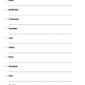 Character Traits - Independent Practice - Homeschool Printable - 4 ...