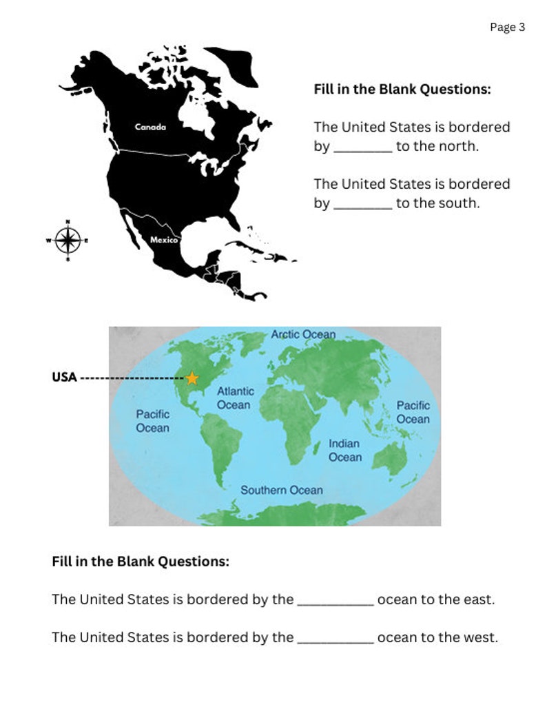 United States Geography Unit Study for Kids 8-14 - Etsy