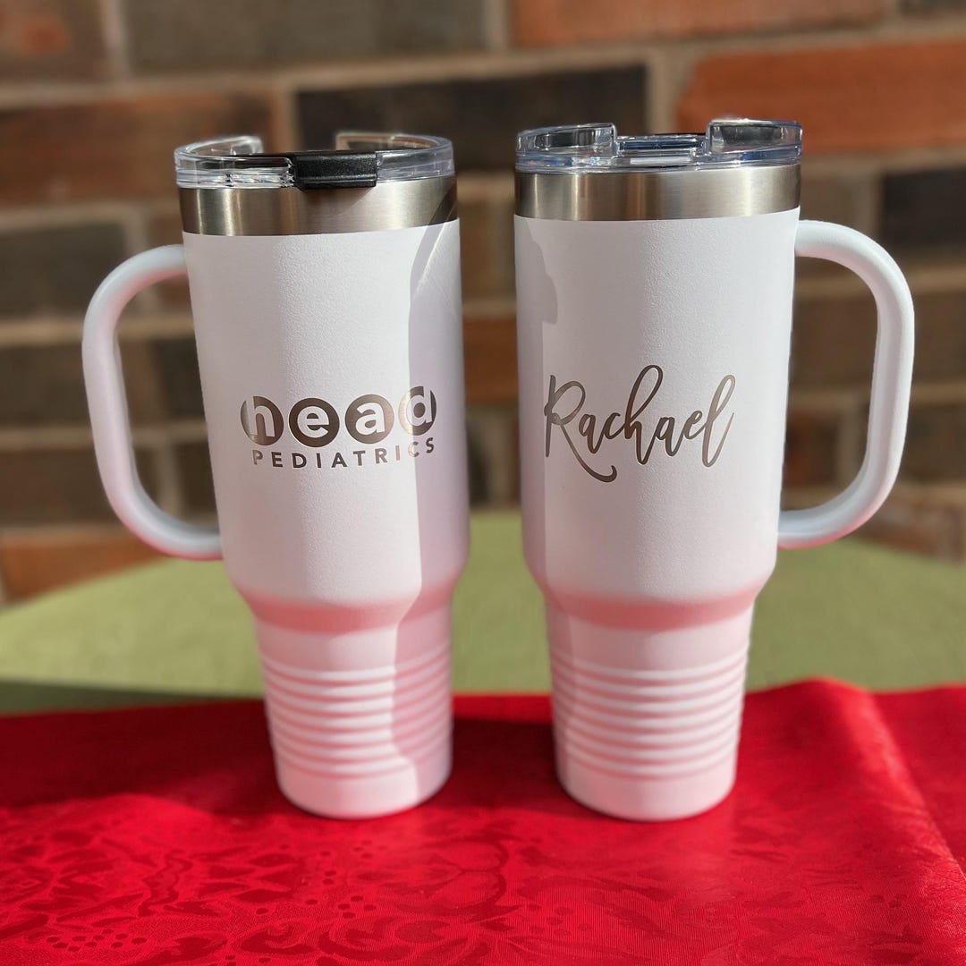 Personalized 40oz Insulated Tumbler With Handle & Straw - Engraved ...
