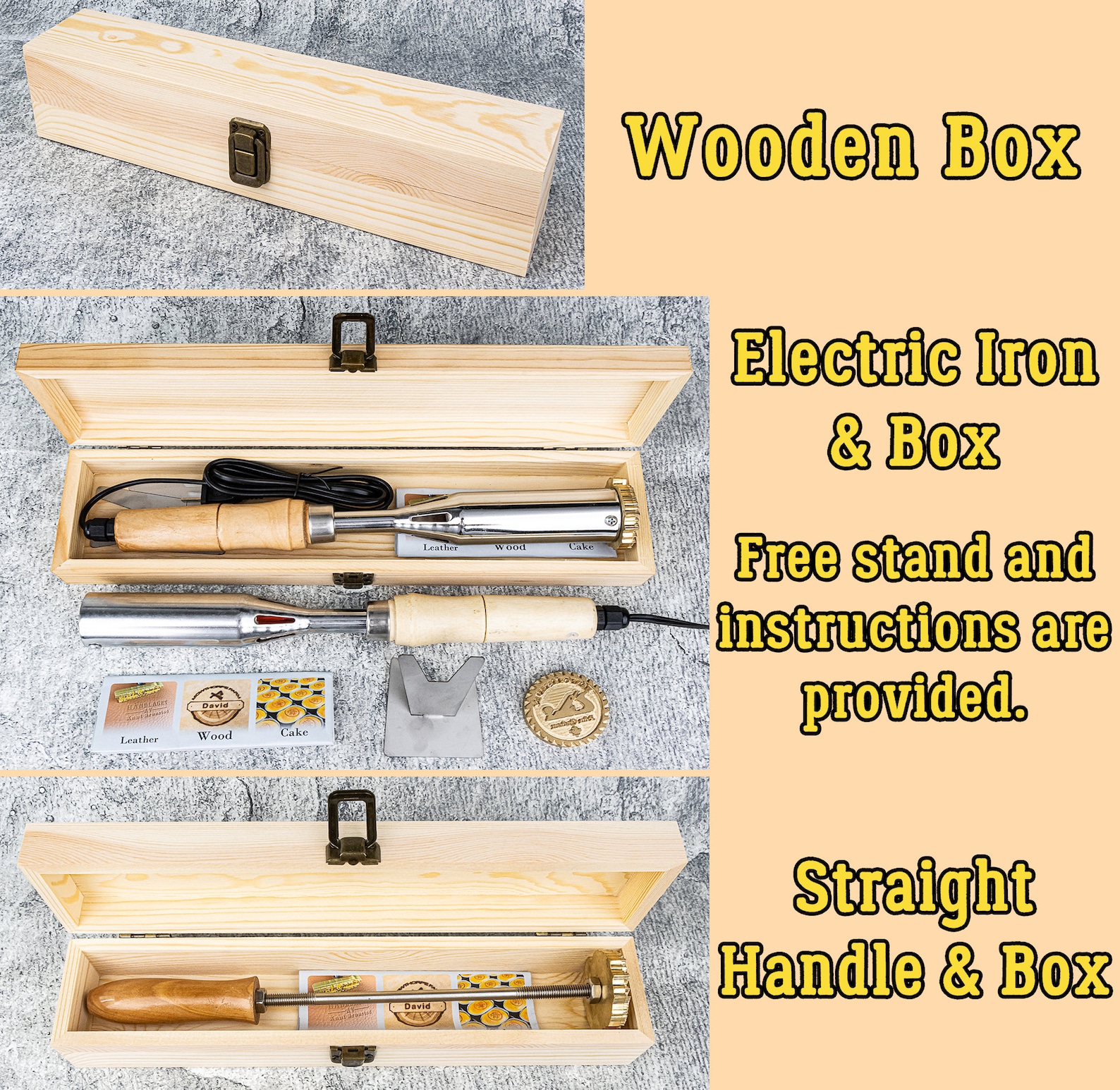 Personalized Logo Branding Iron, Woodworking Tools, Custom Wood Burning Stamp, Branding Iron for ...