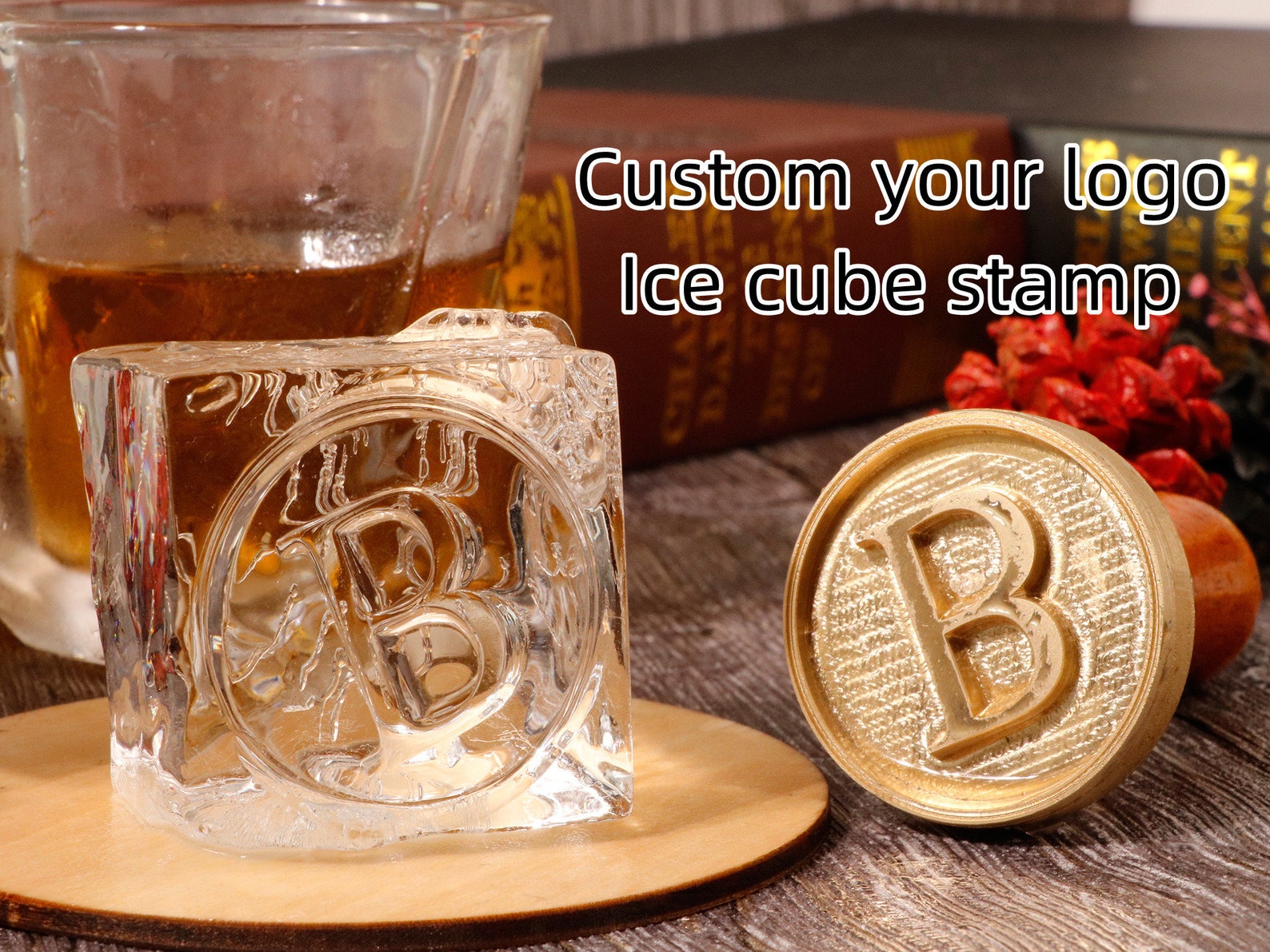 Custom Ice Cube Stamp Custom Business Ice Stamp Custom Logo - Etsy