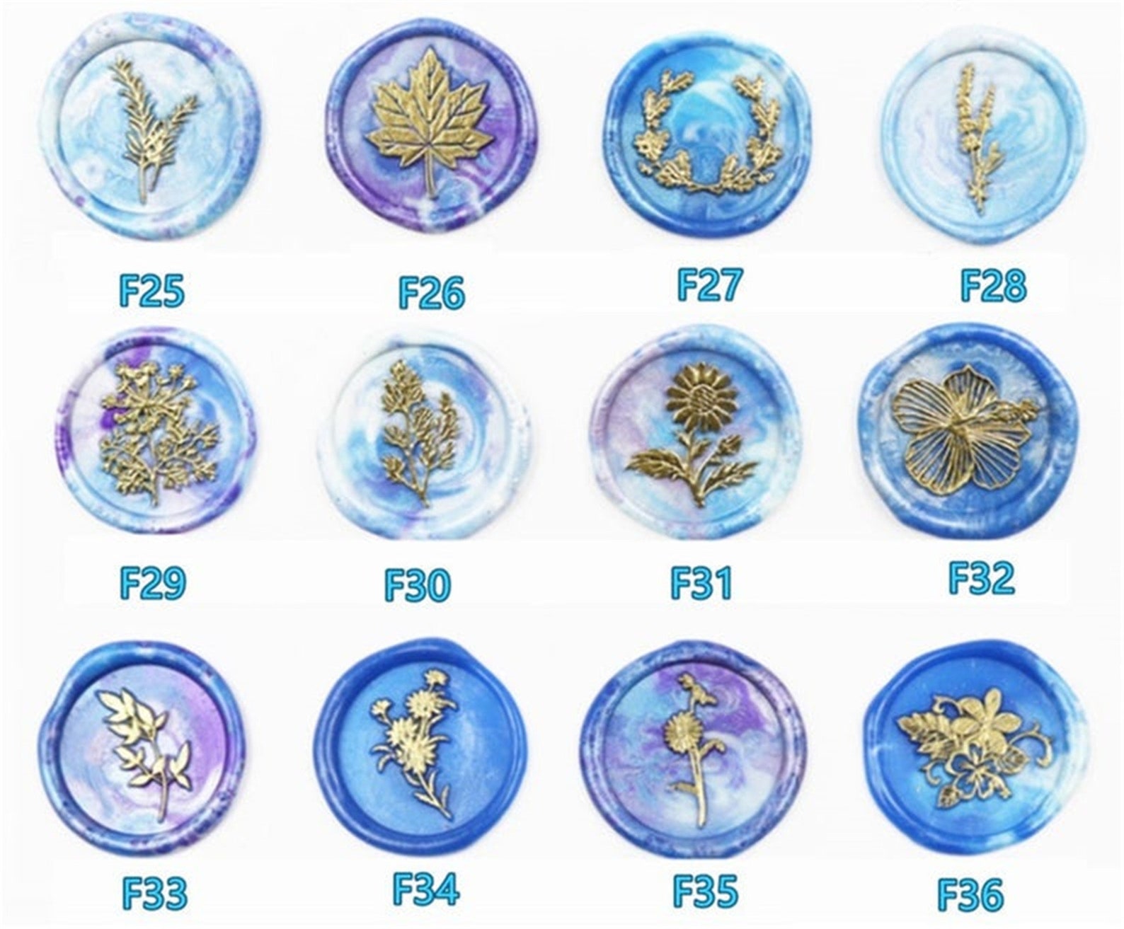 Flower and Plants Wax Seal Stamp-botanical Wax Seal Stamp - Etsy