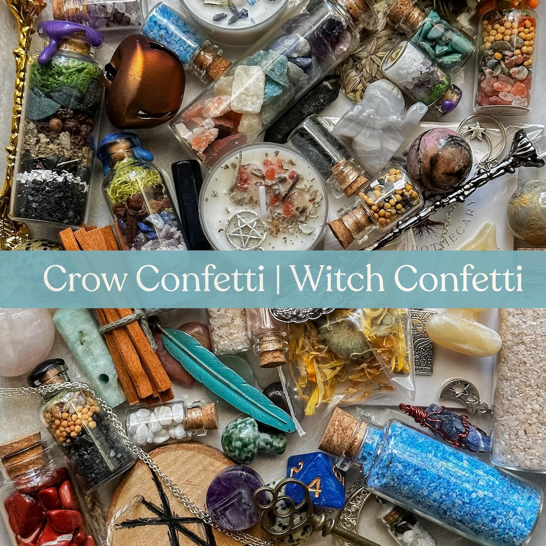 Witch Trinket Confetti Scoop / Crow Confetti /ren Faire Trinkets: Altar ...