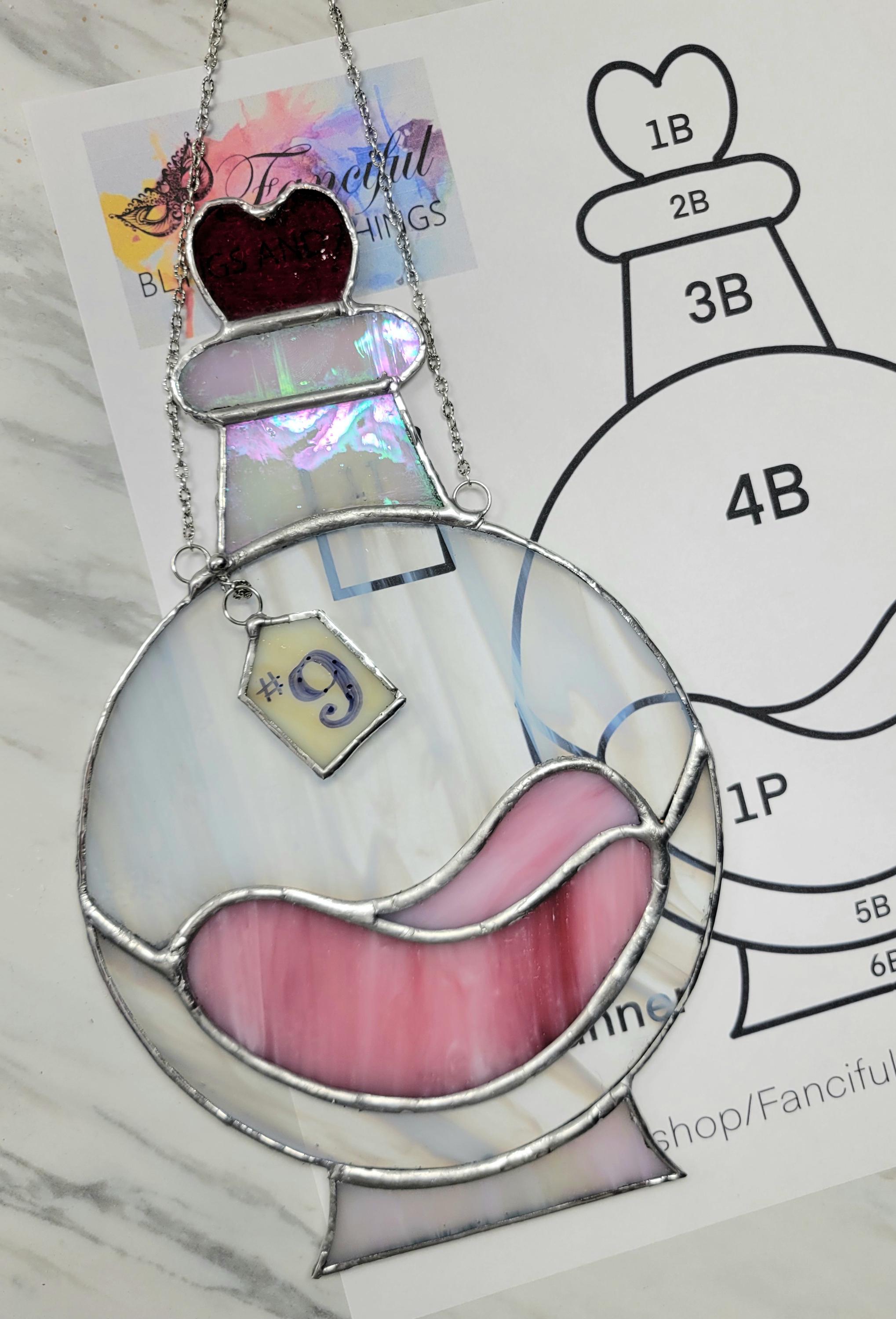 Love Potion Number 9 Stain Glass Pattern - Etsy