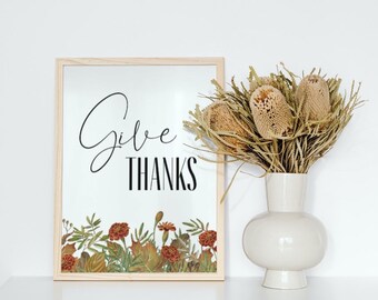 Give Thanks With a Grateful Heart Hanging Wall Canvas Banner and Wall ...