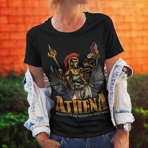 Athena Ancient Greek Mythology Gods, Goddess of Wisdom and War Unisex T ...