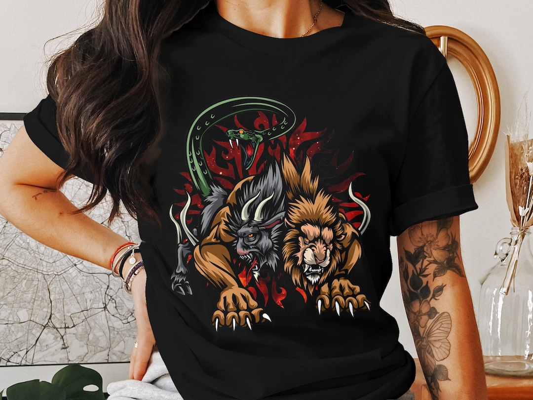 Greek Mythology T-shirt, Chimera Mythical Beast Tee, Greek Gods Apparel ...