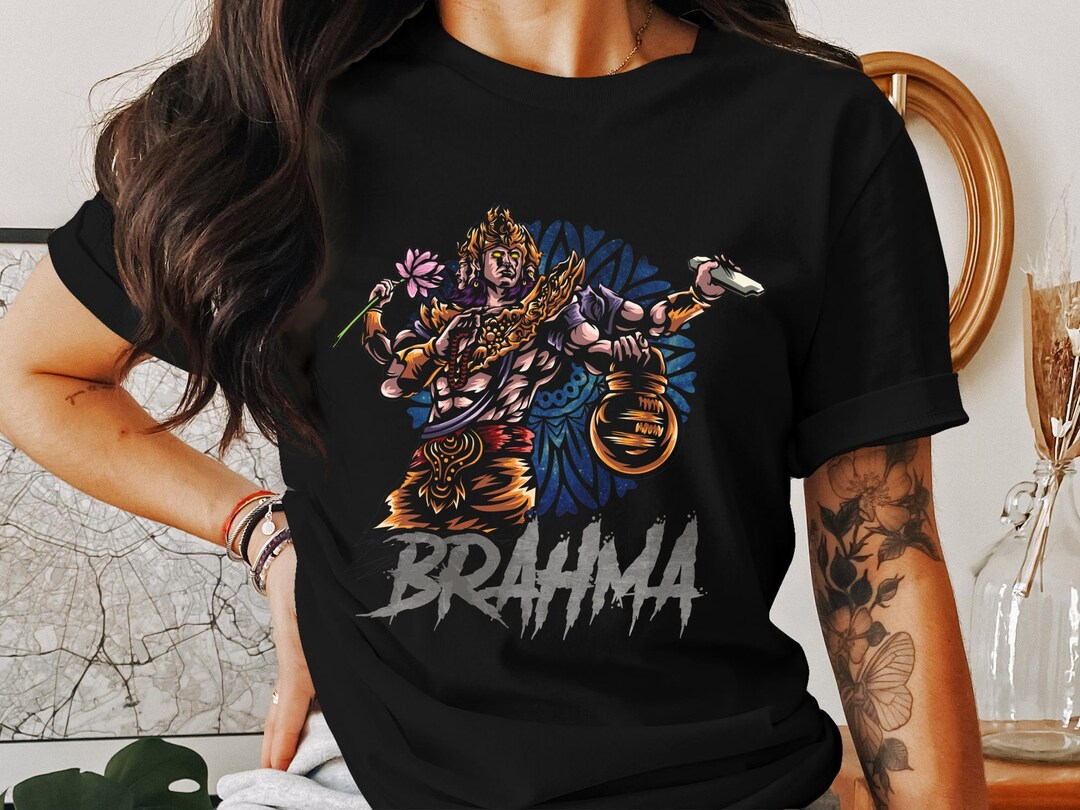 Hindu God Brahma T-shirt, Hindu Deity Graphic Tee, Hindu Mythology ...