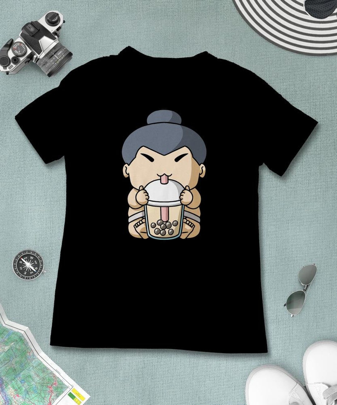 Boba Milk Tea Sumo Wrestler T-shirt, Funny Boba Milk Tea Shirt, Bubble ...
