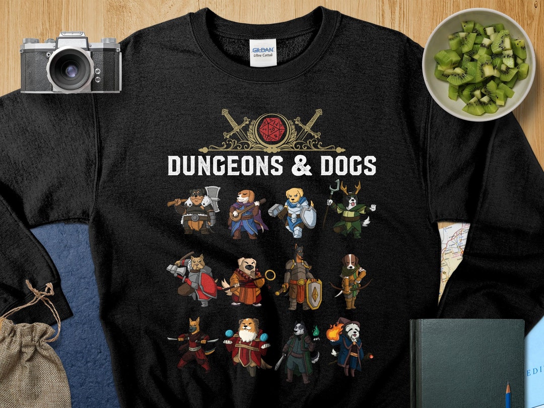Dungeons and Dogs Shirt DND Inspired Gift D&D Fans Tabletop D20 Dice ...