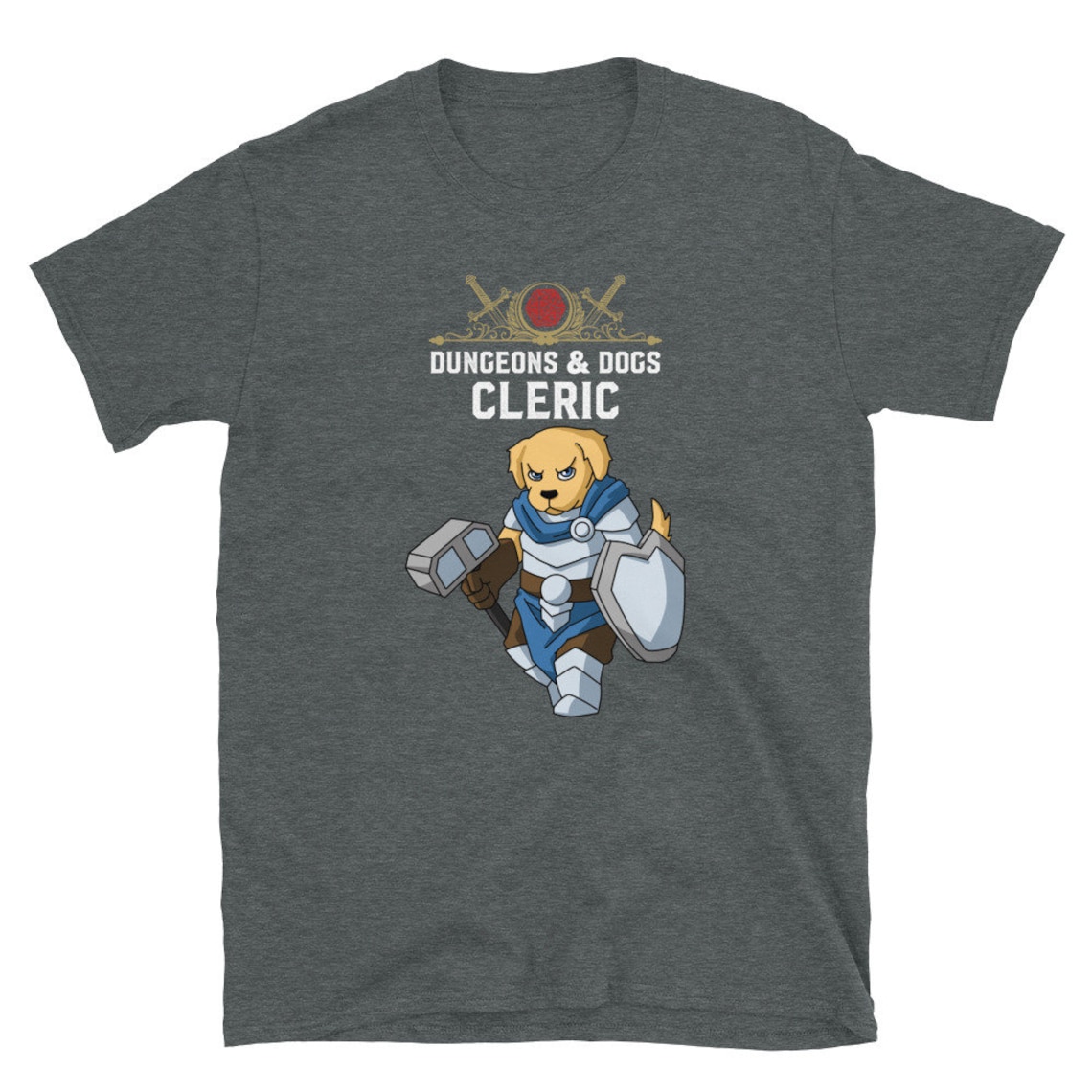 Dungeons and Dogs T-shirt Golden Retriever Dog Cleric DND - Etsy
