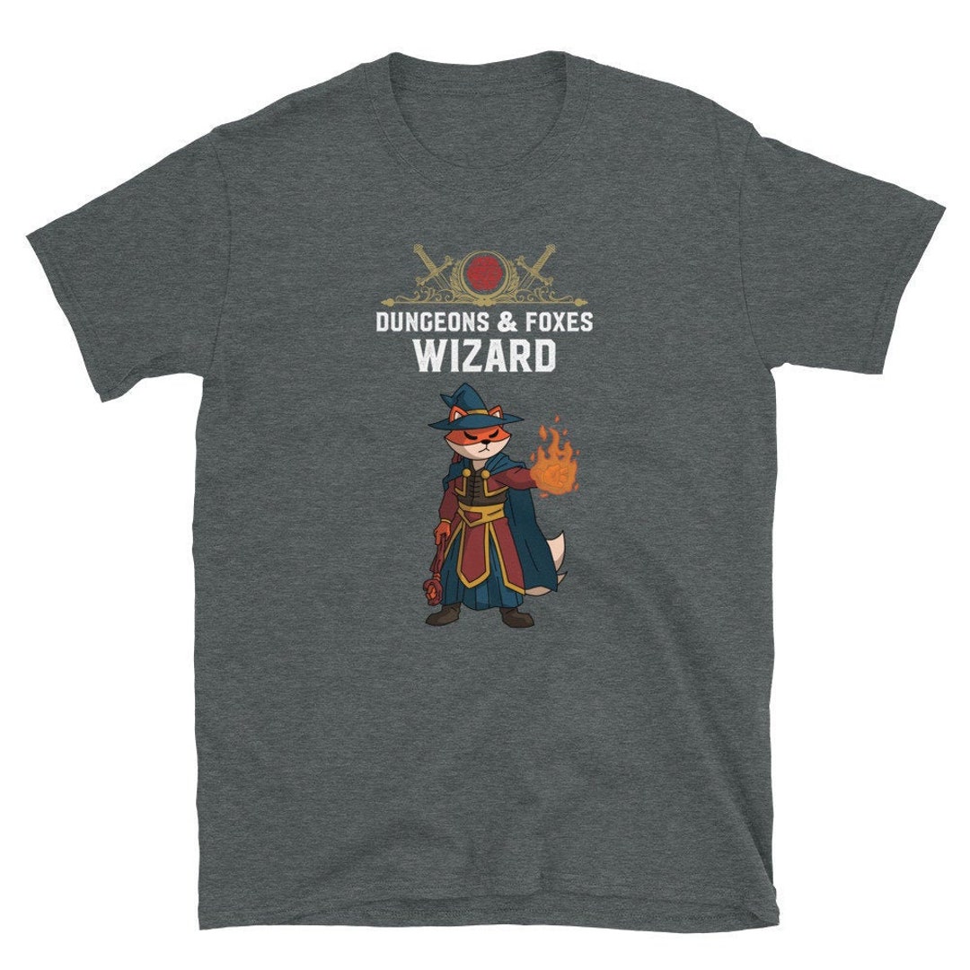 Dungeons and Foxes Wizard Shirt, Red Fox Shirt, DND Inspired Gift for D ...
